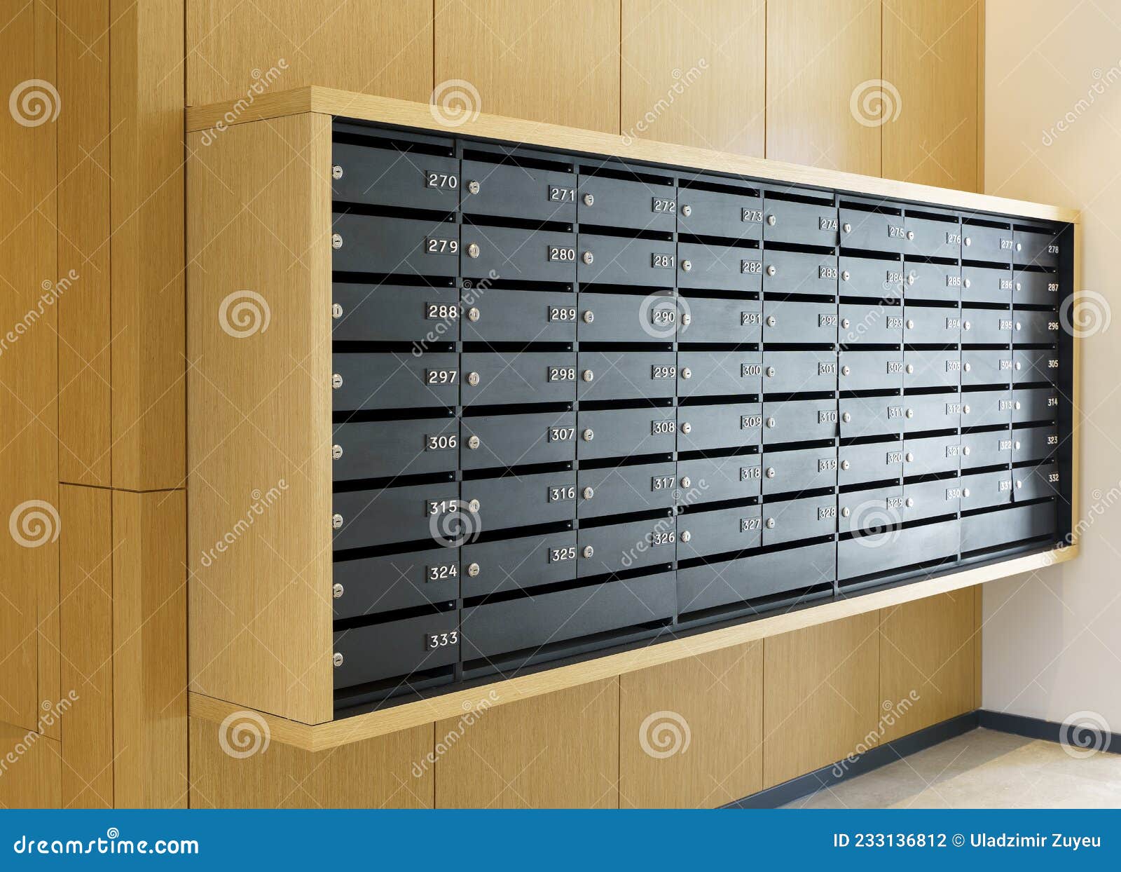 Mailboxes for Letters and Correspondence. Modern Black Mailboxes with ...