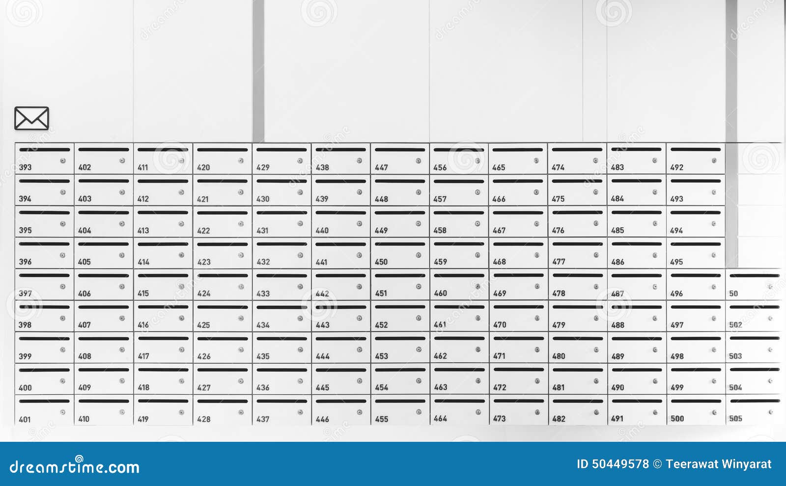 Mailboxes in row stock photo. Image of postal, safe, view - 50449578