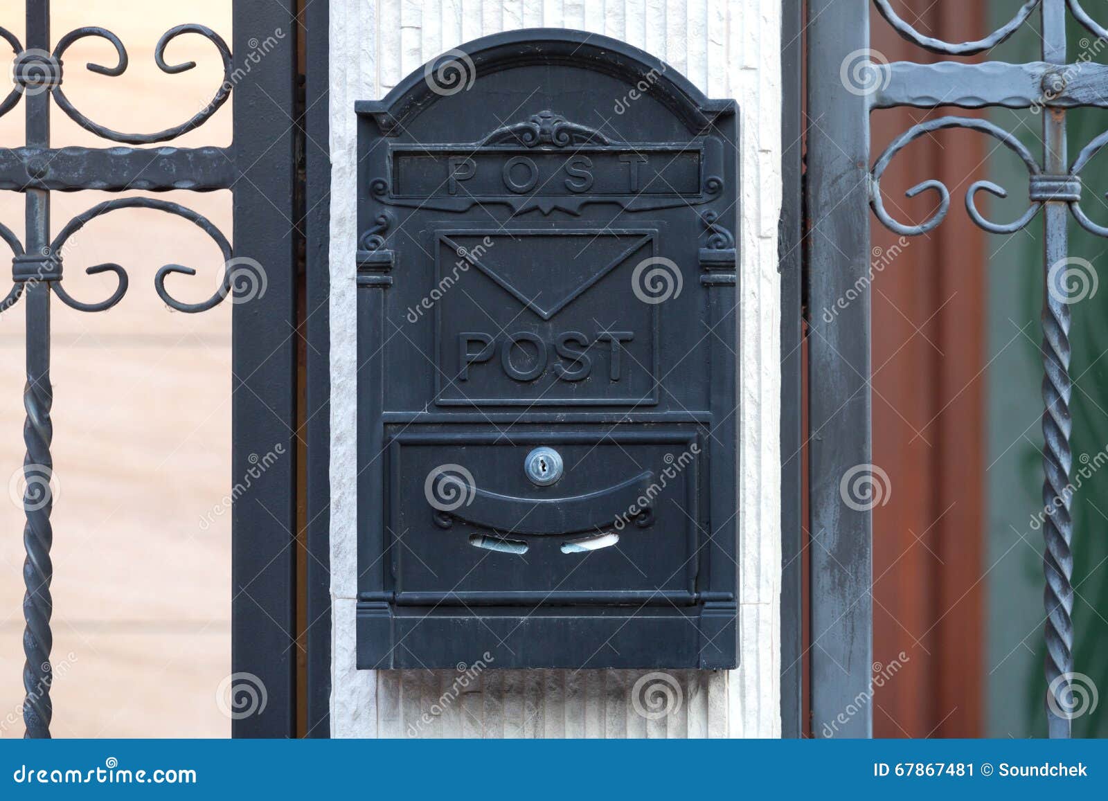 Mailboxes on the street stock image. Image of receive - 67867481