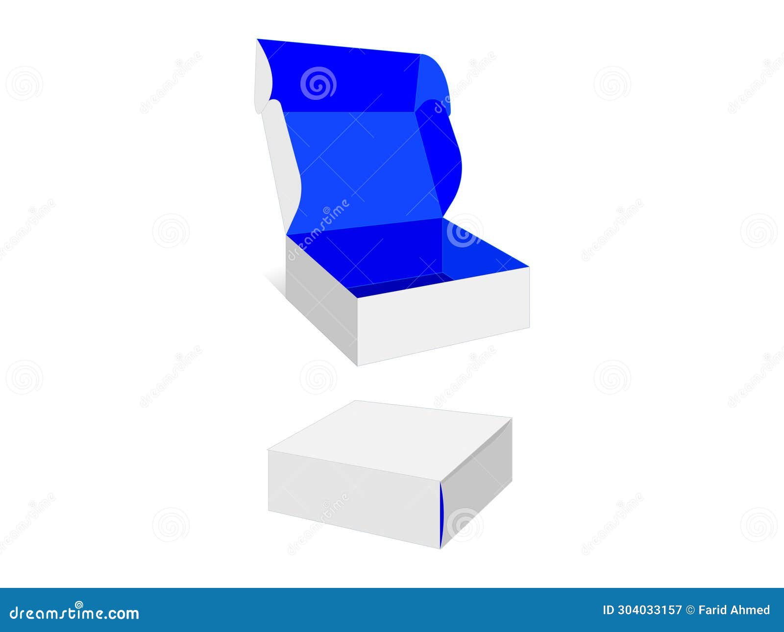 Mailer Box, Gift Box, Storage Box, 3d Box Stock Vector - Illustration ...