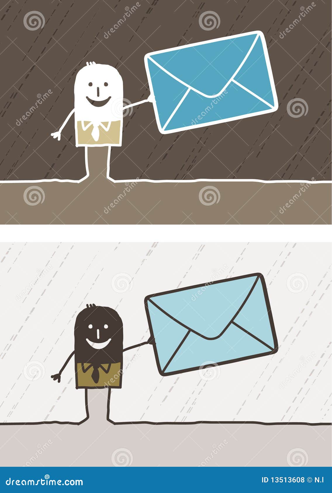 Mailing colored cartoon stock vector. Illustration of business - 13513608