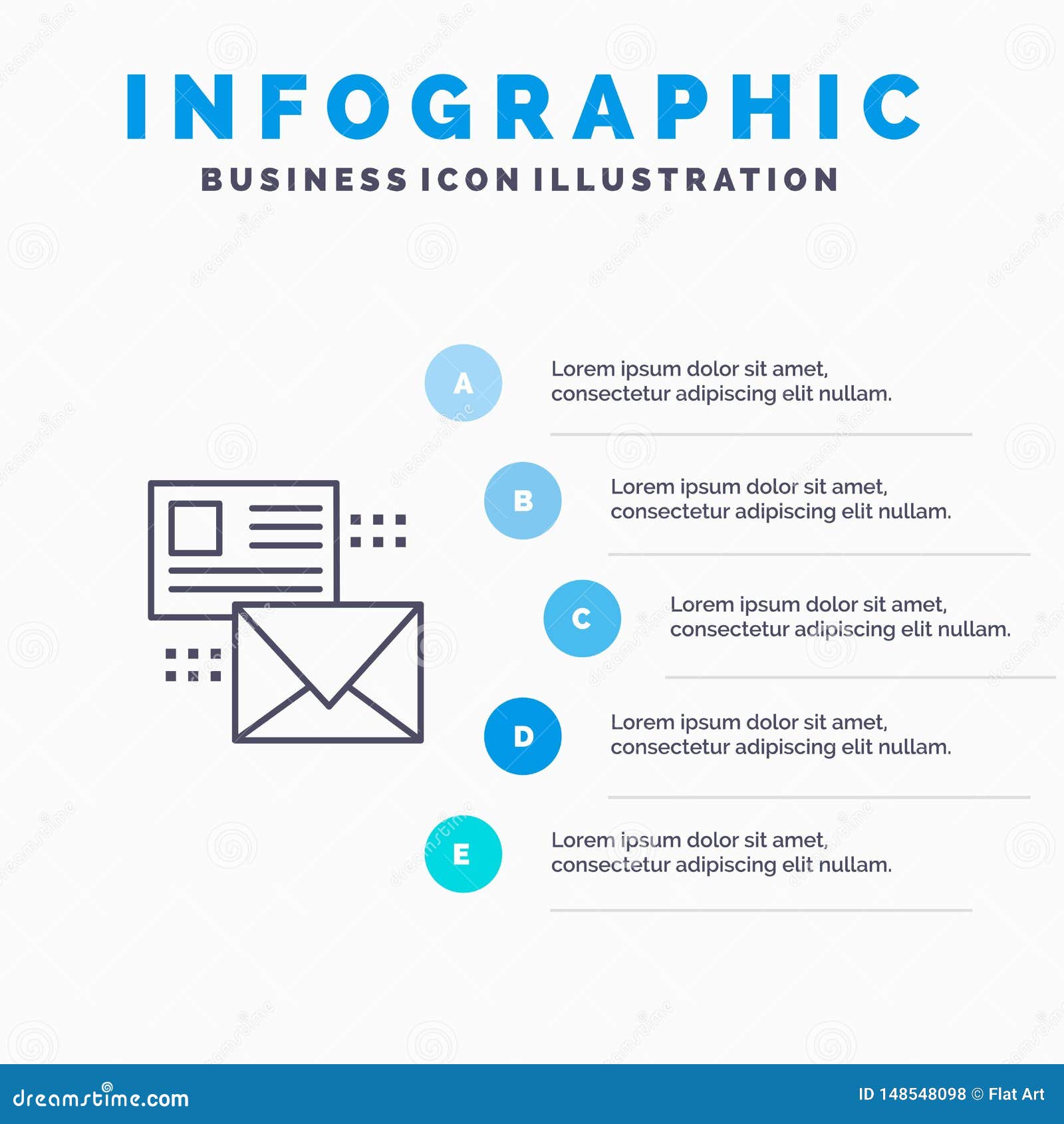 Mailing, Conversation, Emails, List, Mail Line Icon with 5 Steps ...