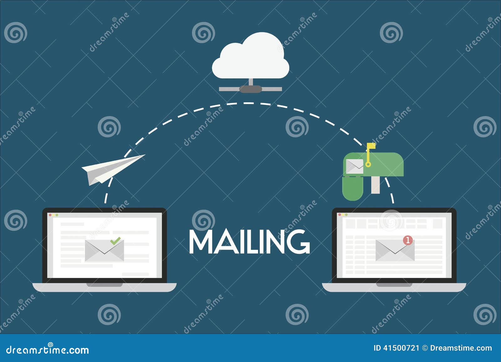 Mailing Flat Illustration Cartoon Vector | CartoonDealer.com #41500721