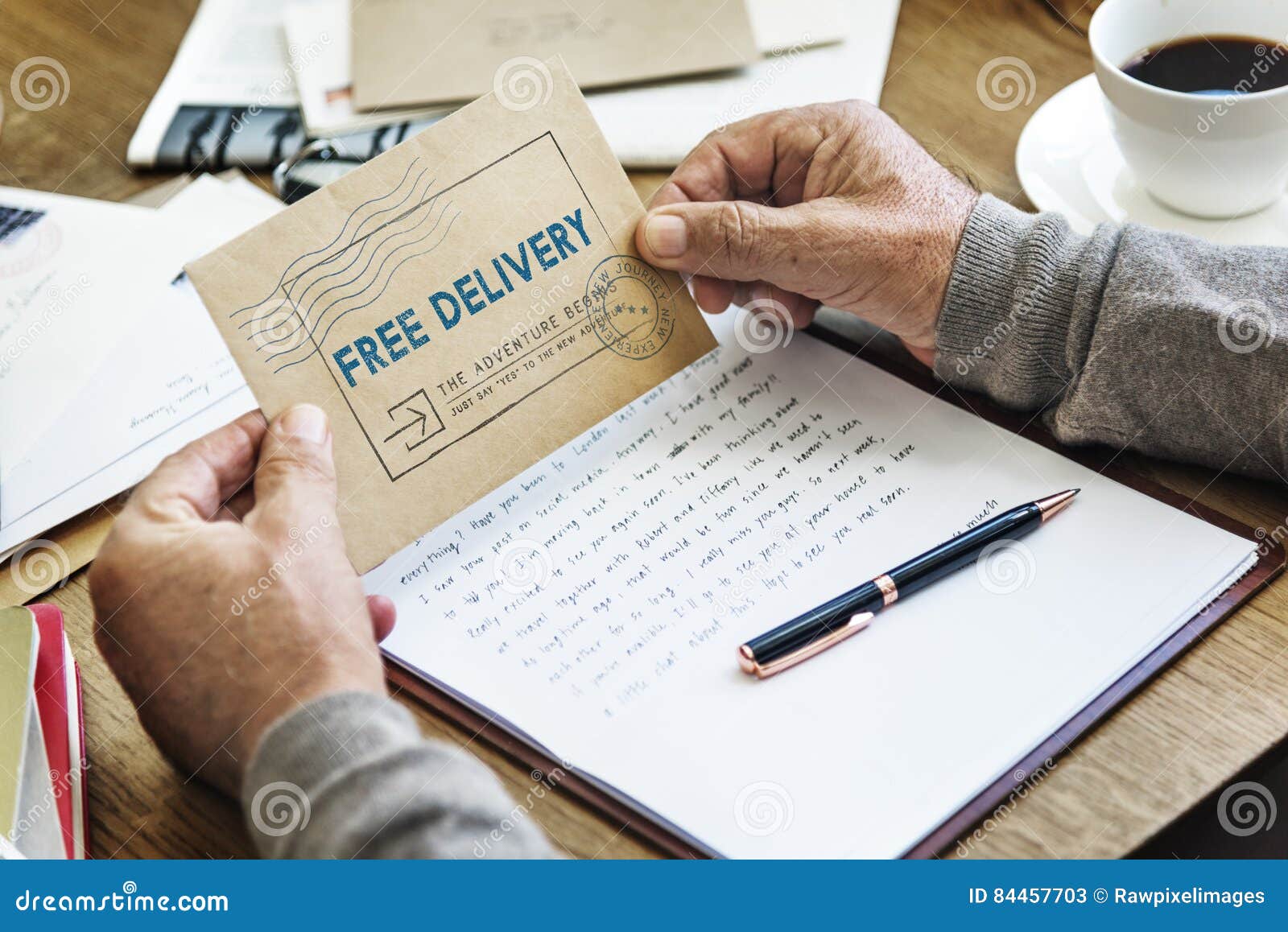 Mailing Free Delivery Message Concept Stock Image - Image of concept ...