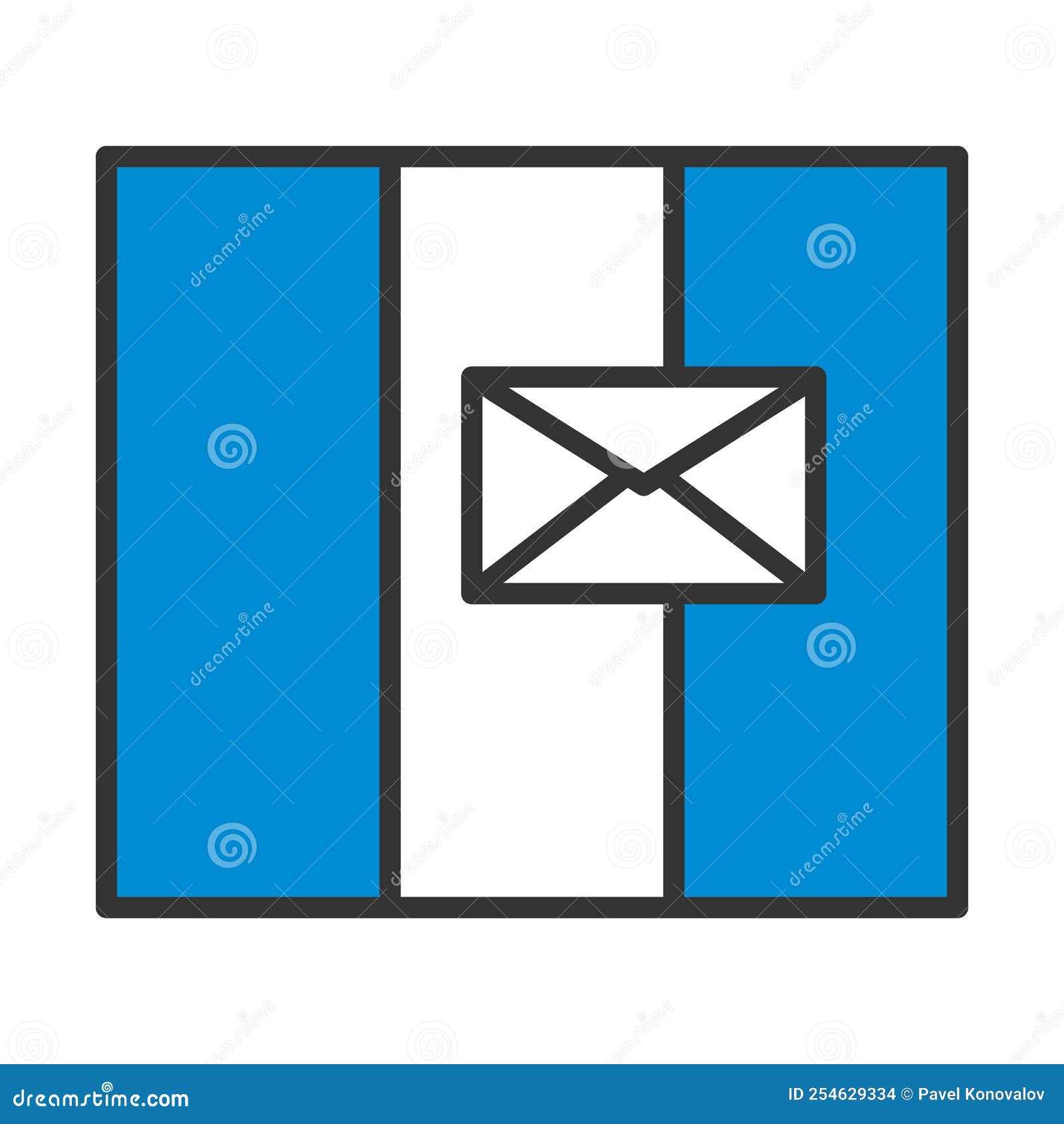 Mailing Icon stock vector. Illustration of bold, correspondence - 254629334