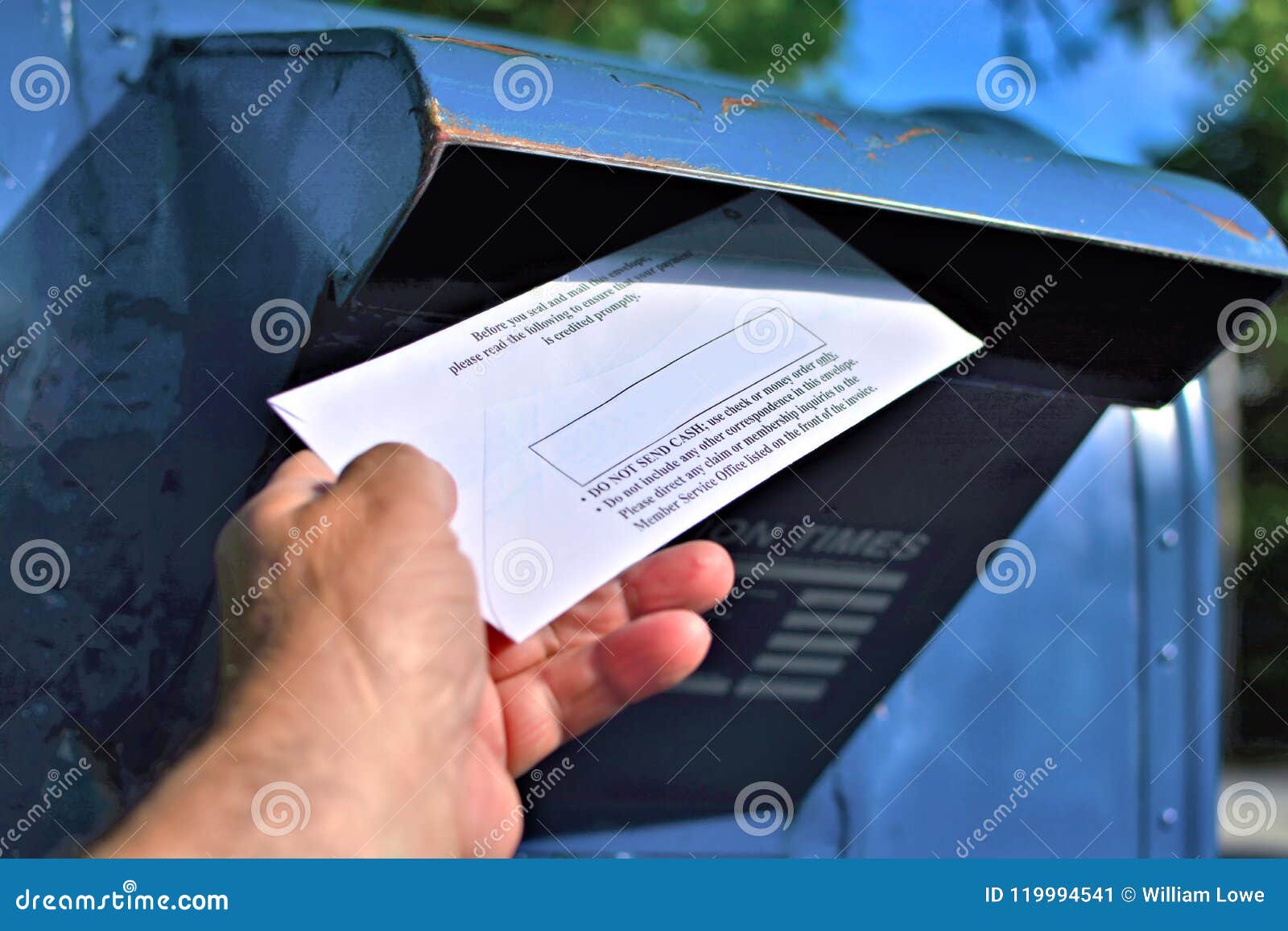 Person Mailing A Letter