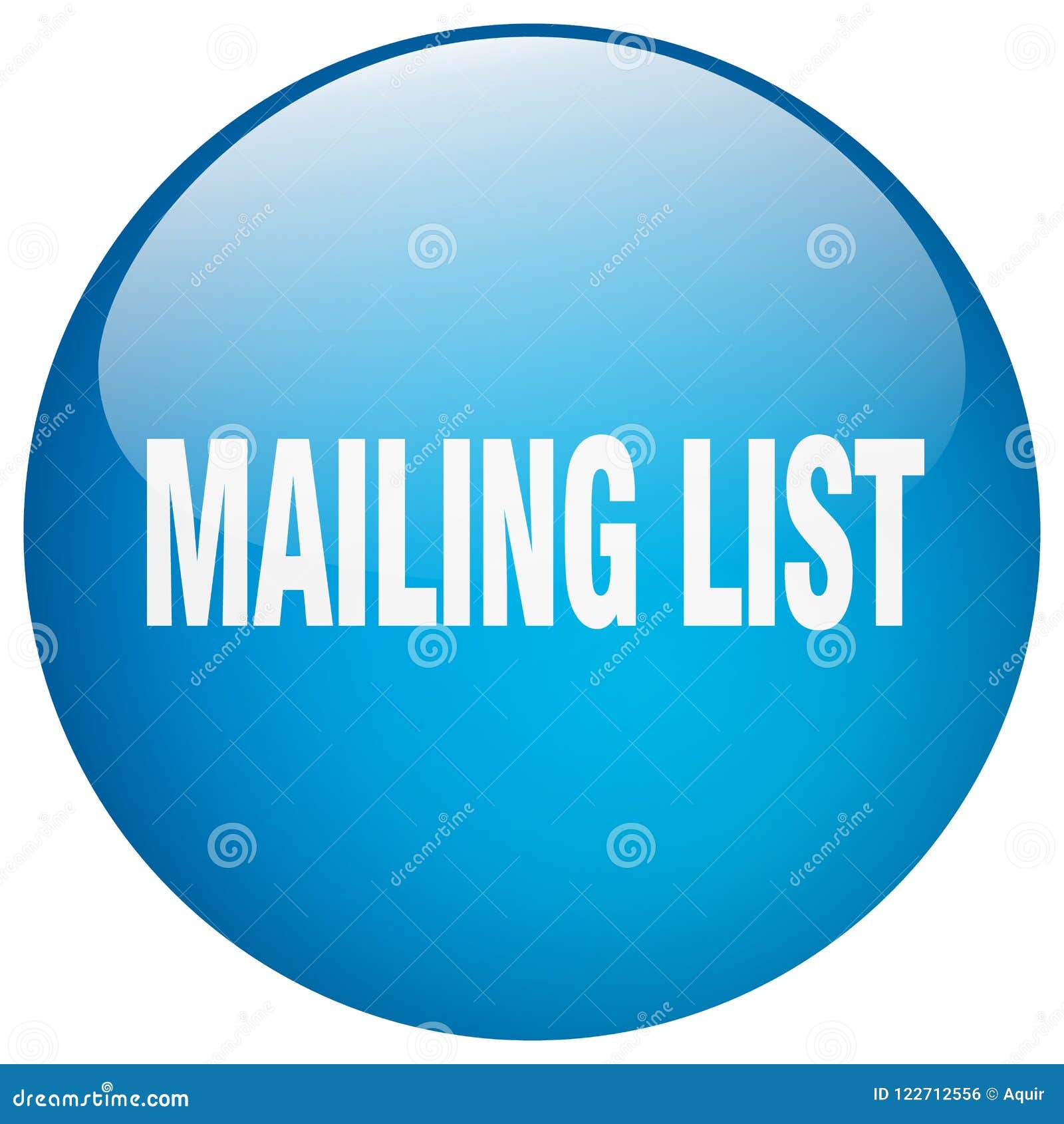 Mailing list button stock vector. Illustration of shine - 122712556