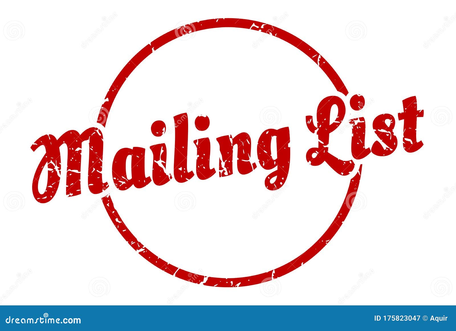 Mailing List Sign. Mailing List Round Vintage Stamp Stock Vector ...
