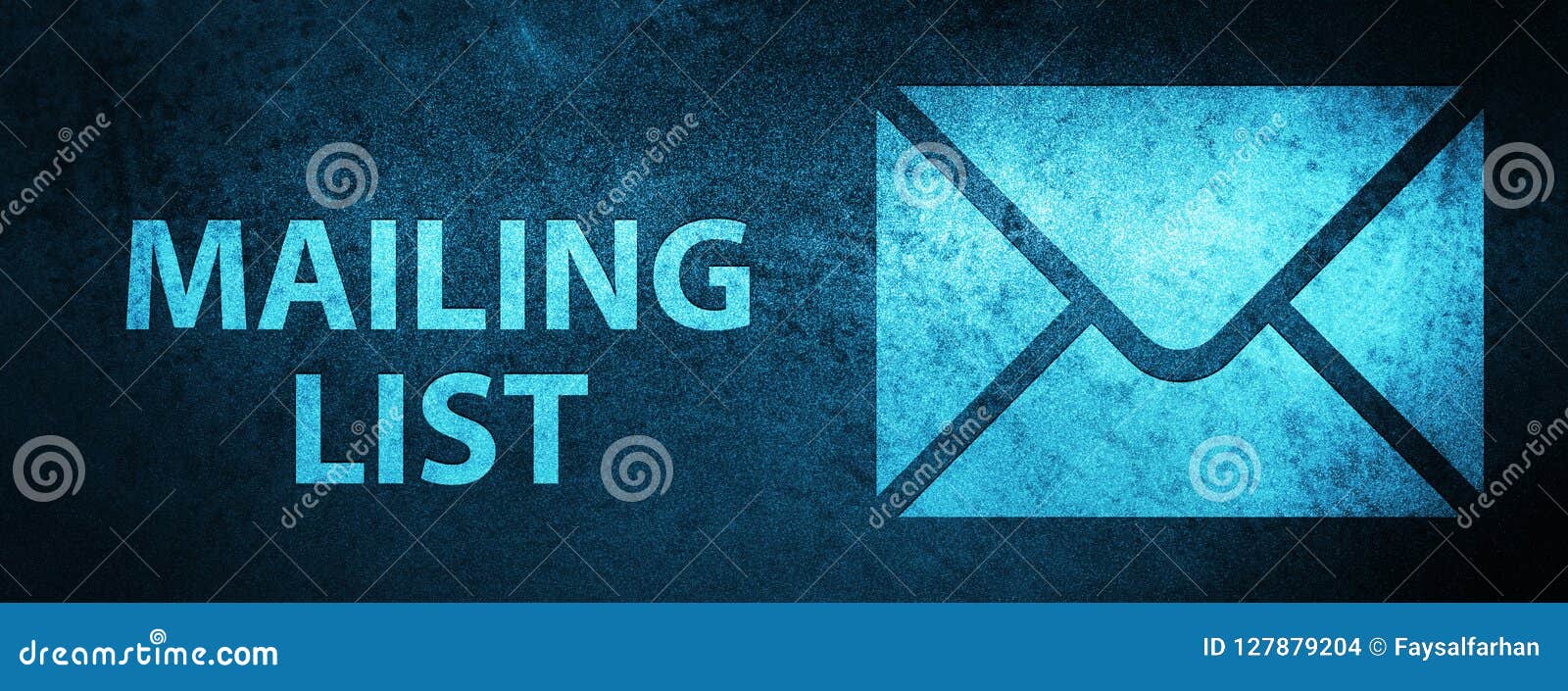 Mailing List Special Blue Banner Background Stock Illustration ...