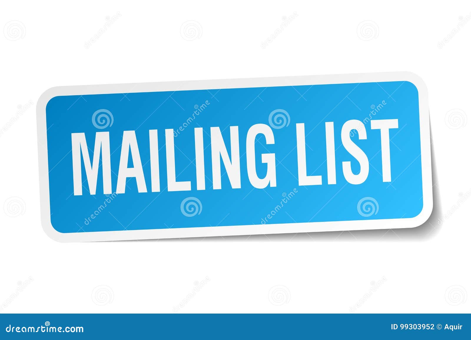 Mailing list sticker stock vector. Illustration of label - 99303952