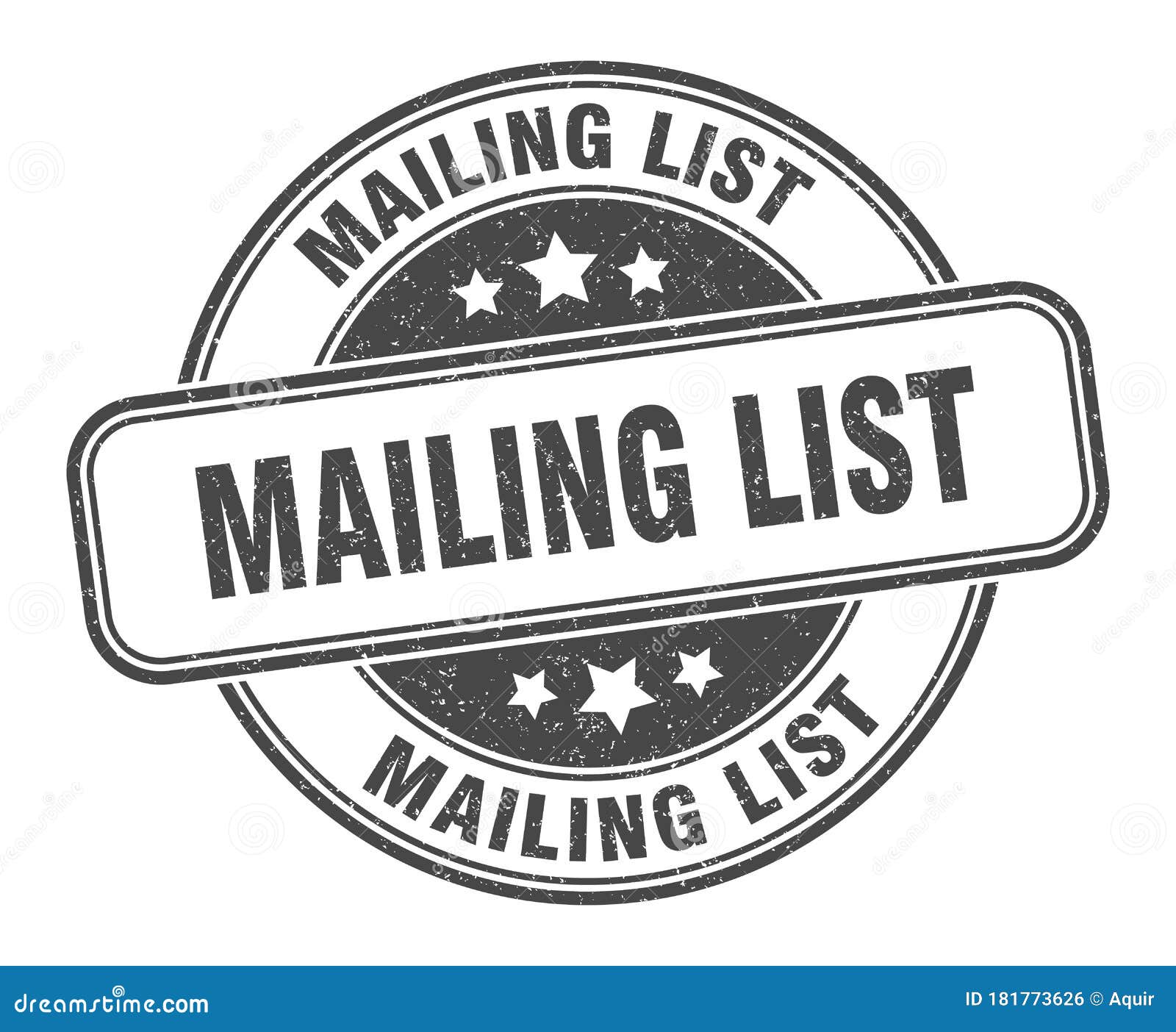 Mailing List Stamp. Mailing List Round Grunge Sign Stock Vector ...