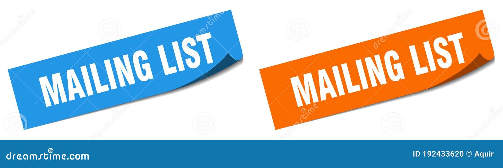 Mailing List Sticker. Mailing List Sign Set Stock Vector - Illustration ...