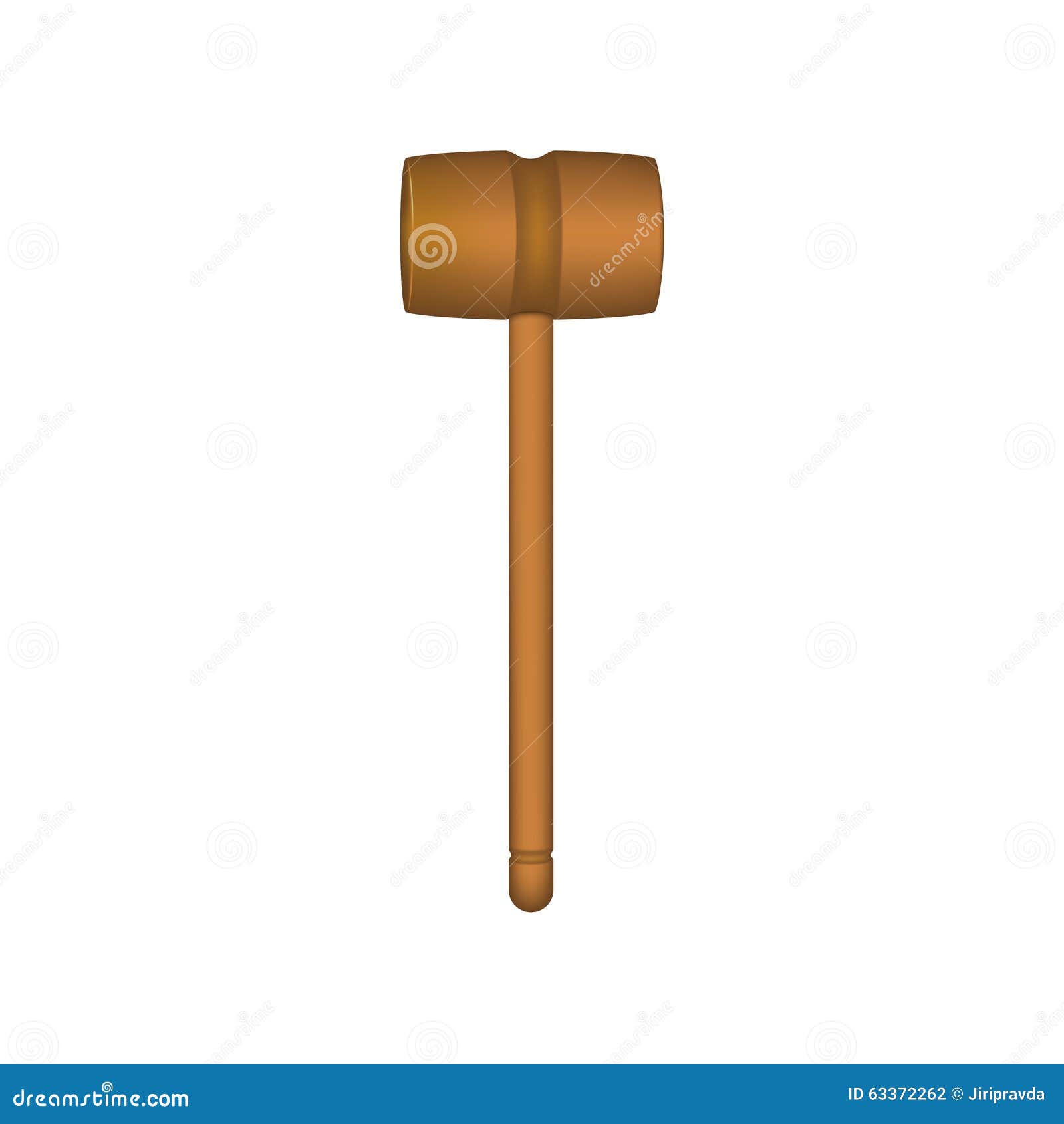 Maillet En Bois Dans La Conception Brune Illustration de Vecteur ...