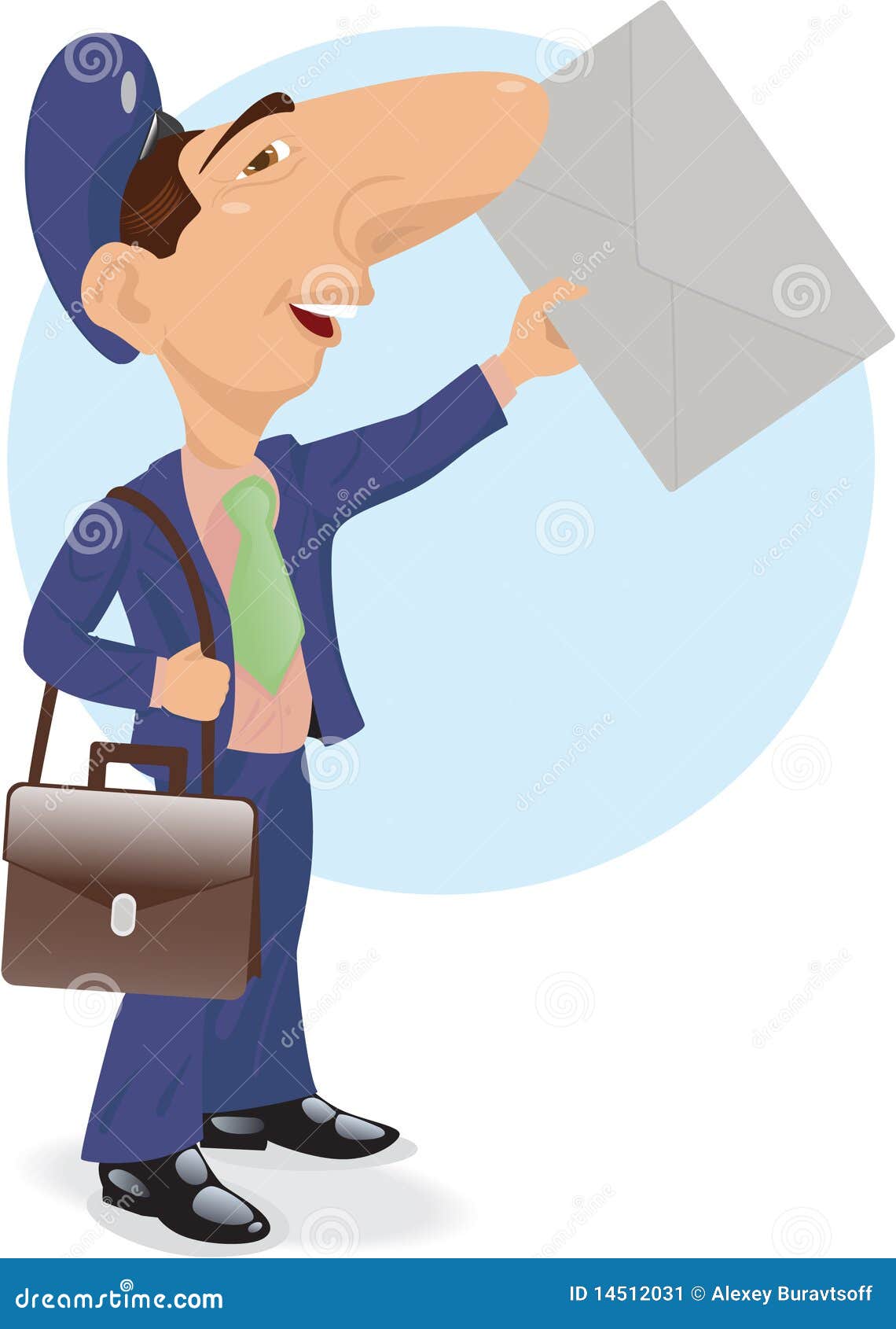 Mailman stock vector. Illustration of speed, humor, mail - 14512031