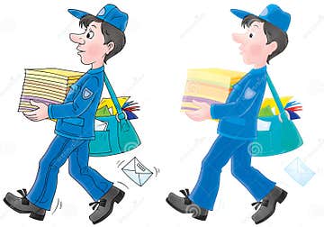 Mailman stock illustration. Illustration of postal, people - 17359712