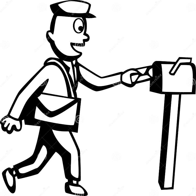 Mailman stock vector. Illustration of sign, human, send - 2078449