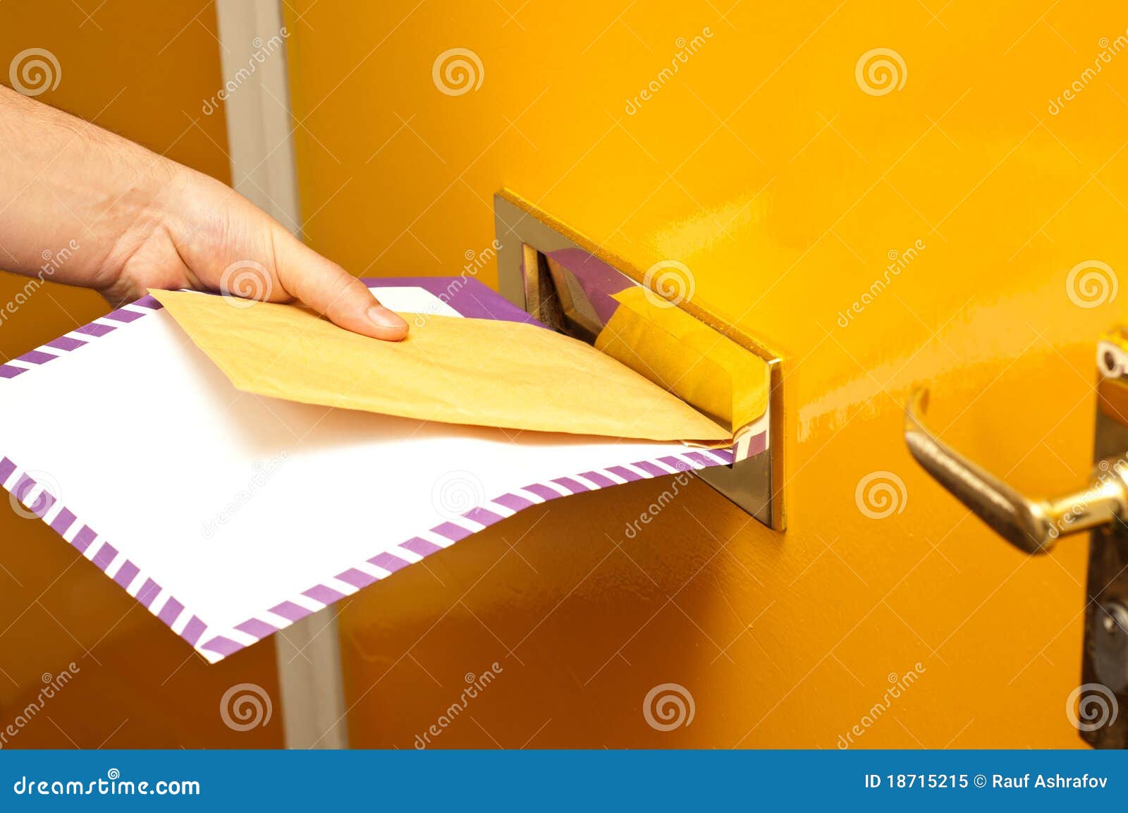 Mailman delivering mail stock image. Image of open, letter - 18715215