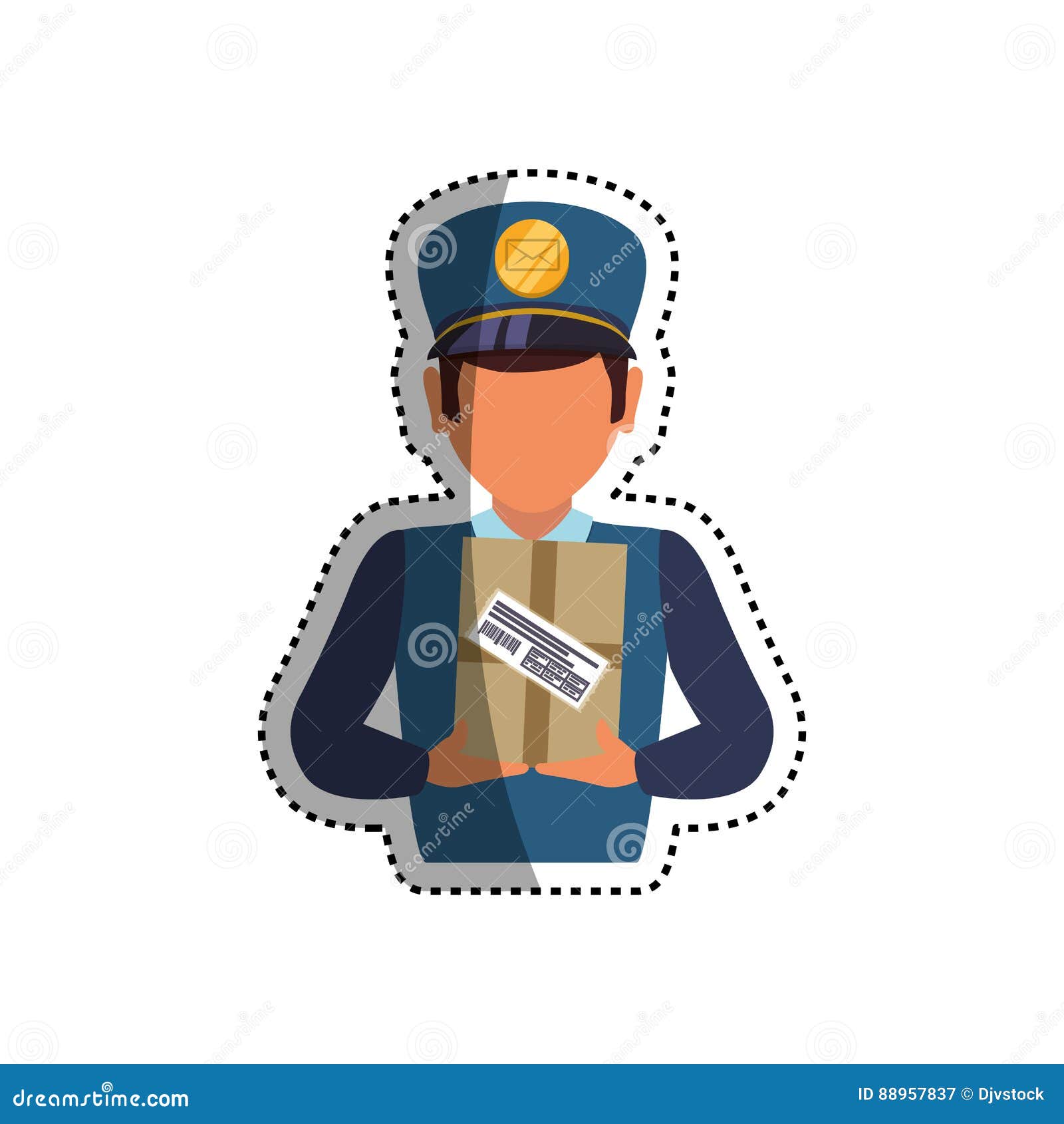 Mailman delivery service stock illustration. Illustration of occupation ...