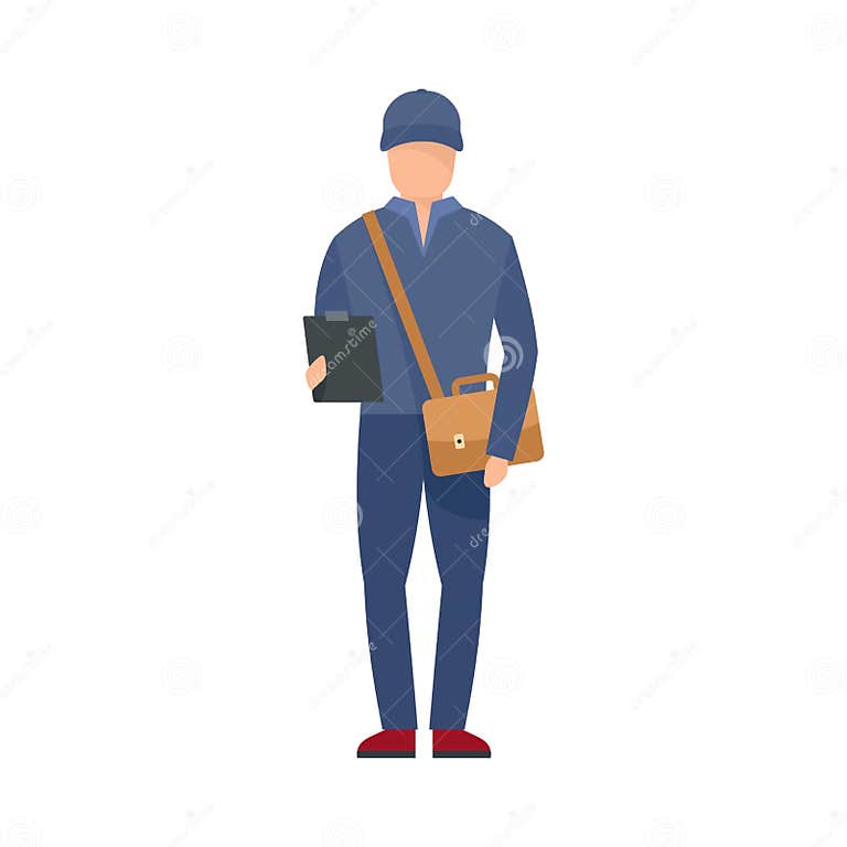 Mailman icon, flat style stock vector. Illustration of express - 160896062