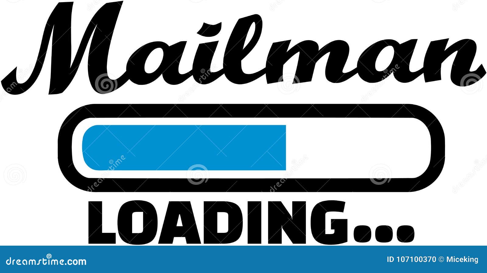 Mailman Loading vector stock vector. Illustration of work - 107100370