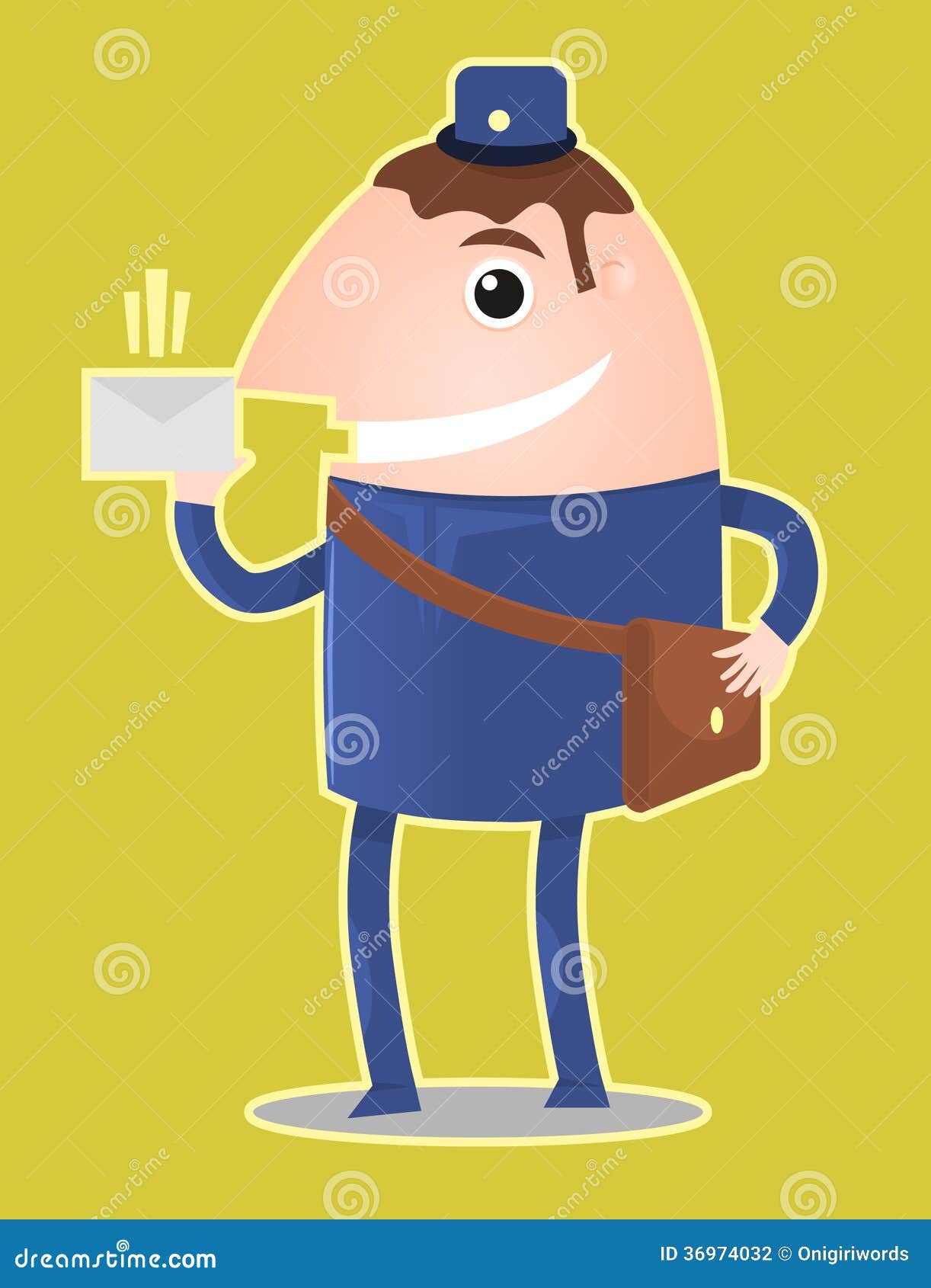 Mailman stock vector. Illustration of letter, occupation - 36974032