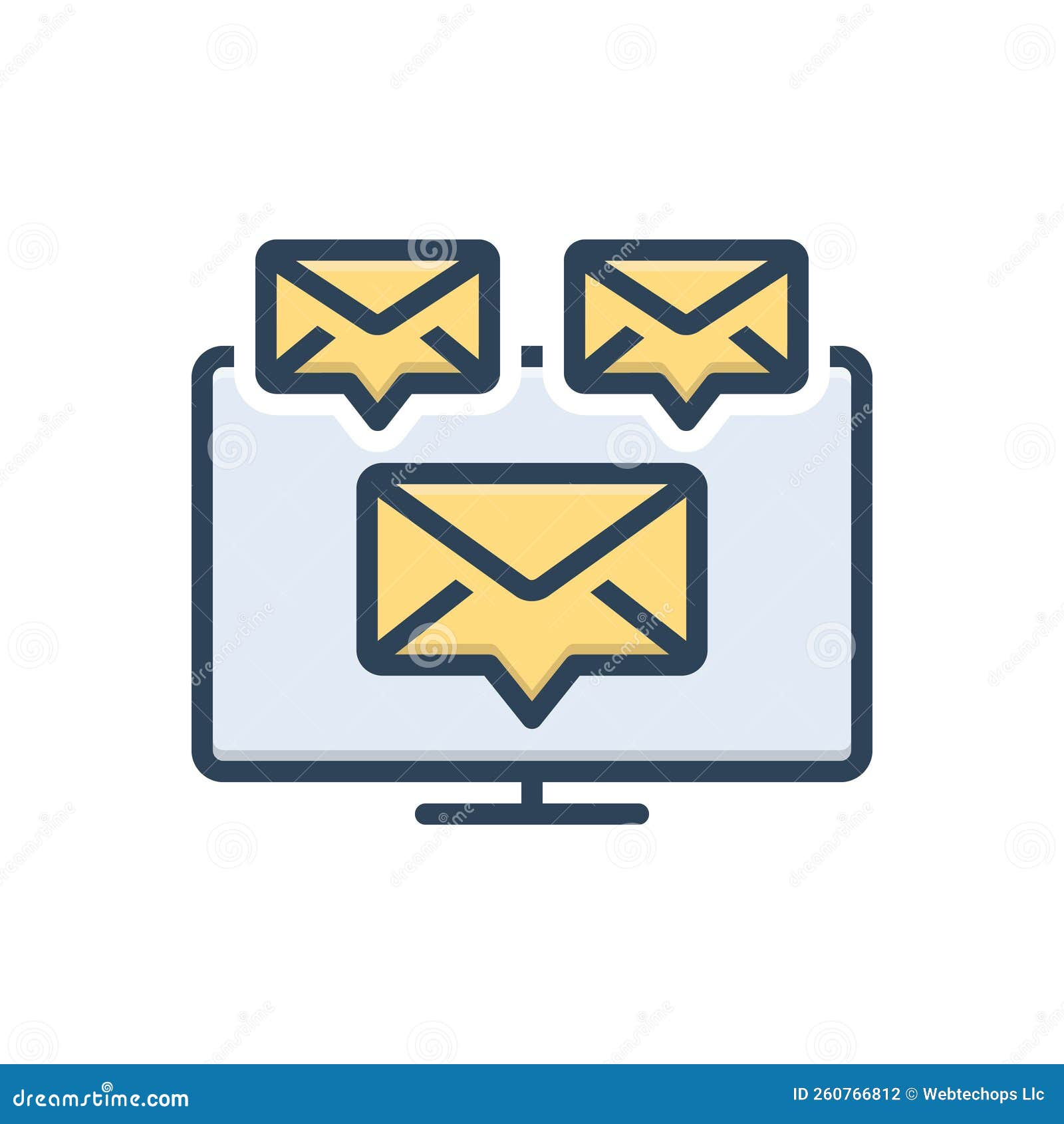 Color Illustration Icon for Mails, Letters and Emails Stock ...