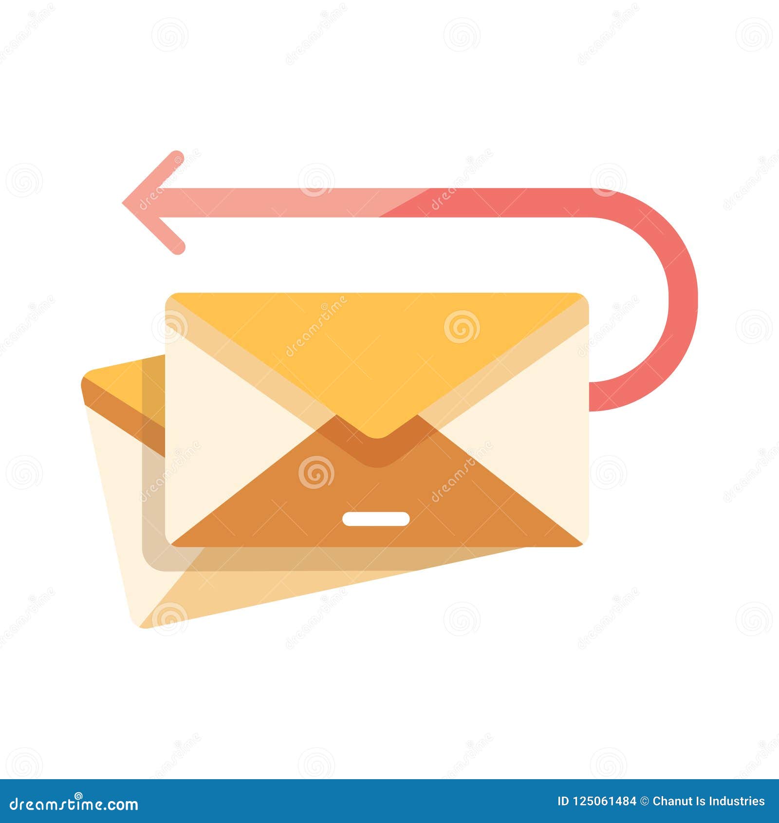 Returned Mail Flat Illustration Stock Vector - Illustration of return ...
