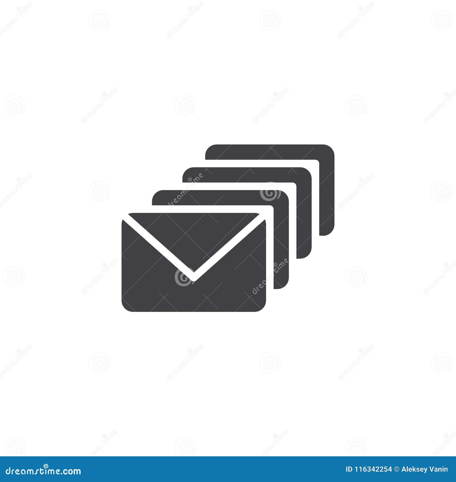 Mails vector icon stock vector. Illustration of address - 116342254
