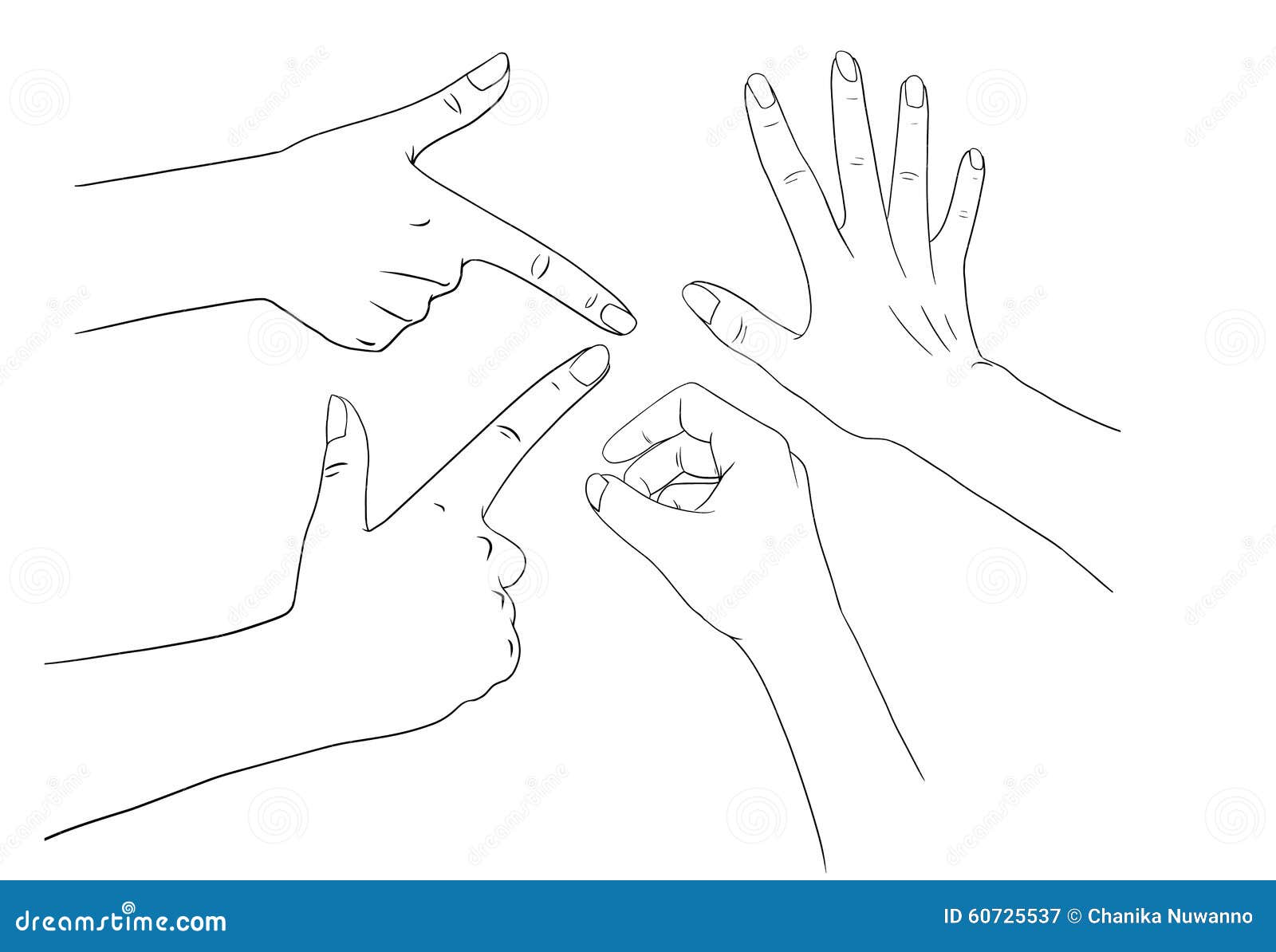 Main illustration de vecteur. Illustration du graphisme - 60725537