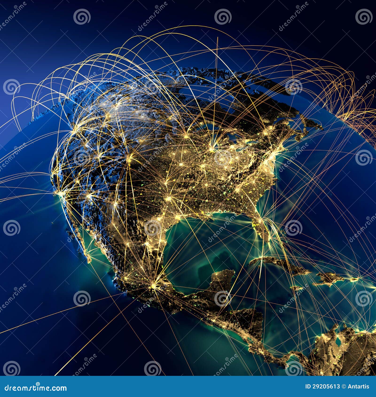 Air Routes Between Cities With Red Pins On The World Map Vector ...