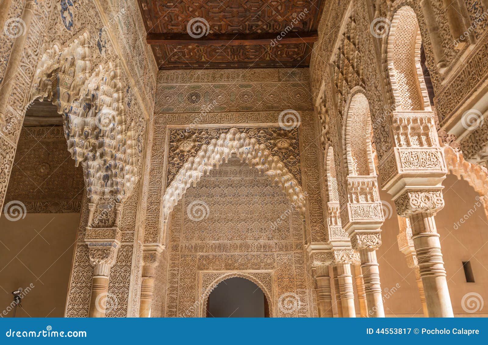 Main Alhambra Columns in Spain Alhambra Palace Stock Image - Image of ...