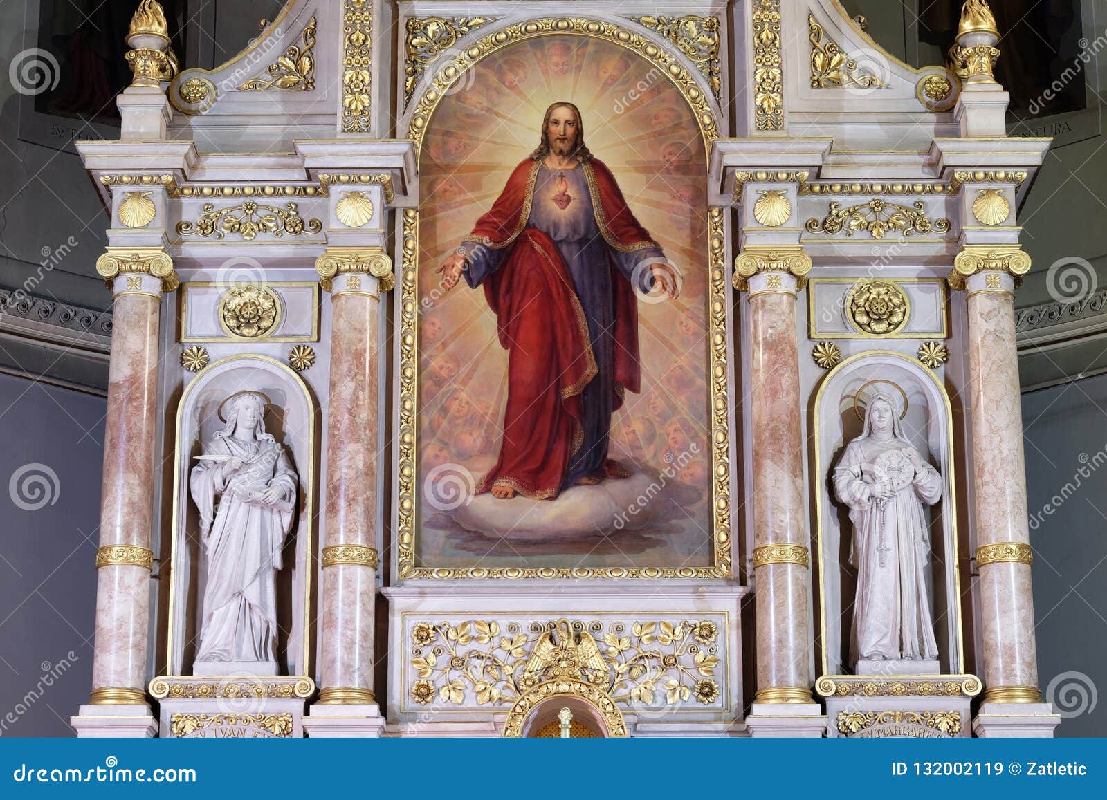 Main Altar in Basilica of the Sacred Heart of Jesus in Zagreb Stock ... Main Altar in Basilica of the Sacred Heart of Jesus in Zagreb Stock ...