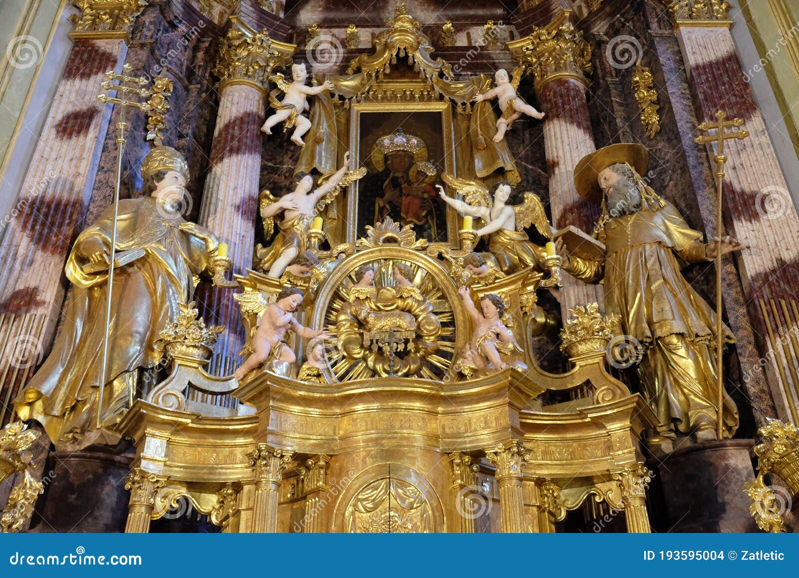 Main Altar in the Church of Immaculate Conception in Lepoglava, Croatia ...