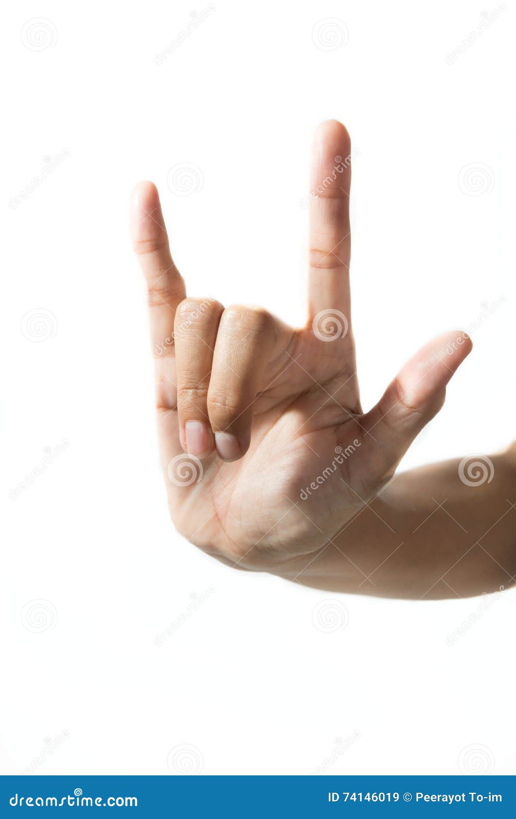 Main Avec Des Doigts Formant Le Signe D'amour Image stock - Image du ...