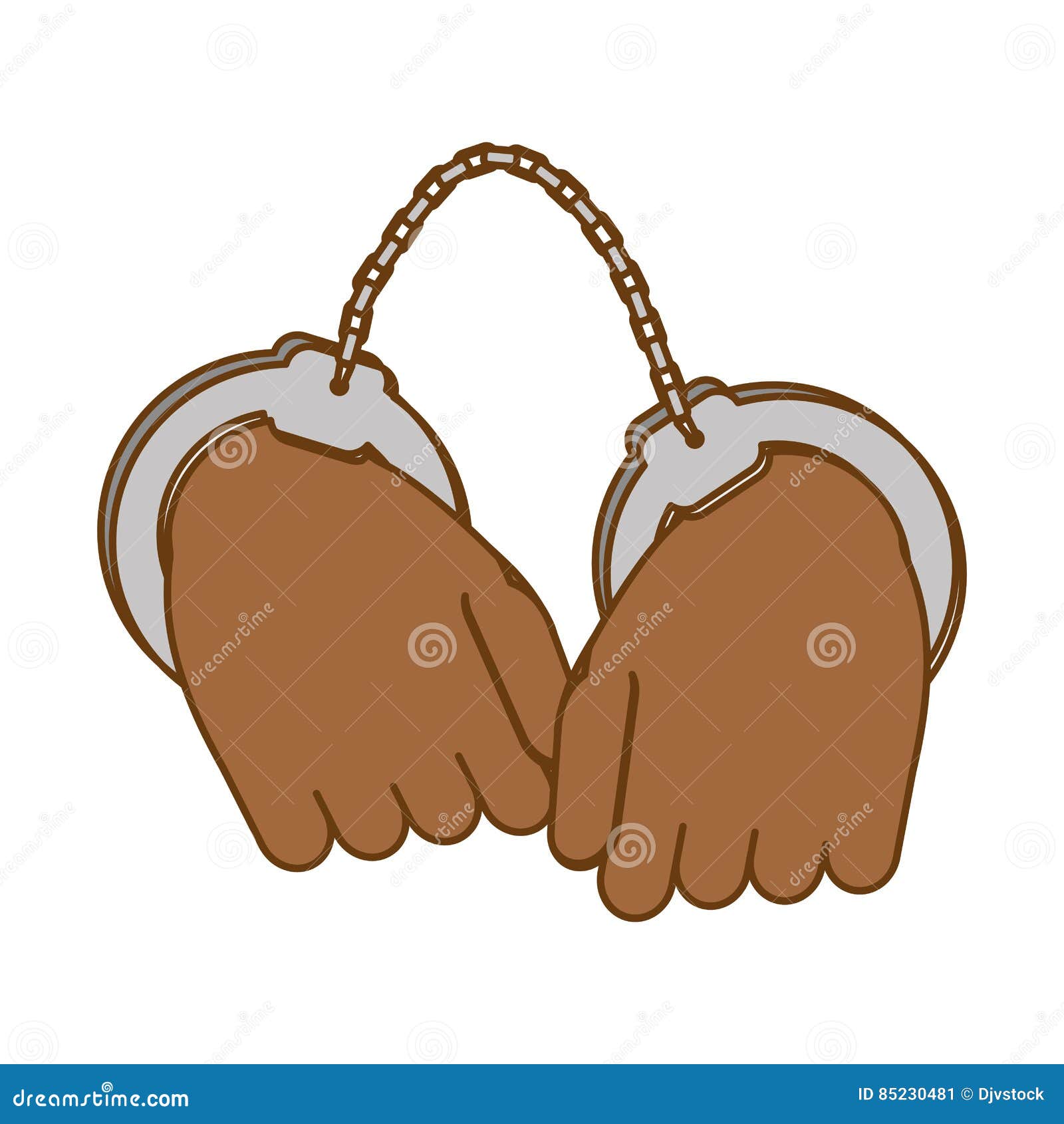 Main Avec L'image D'icône De Menottes Illustration Stock - Illustration ...