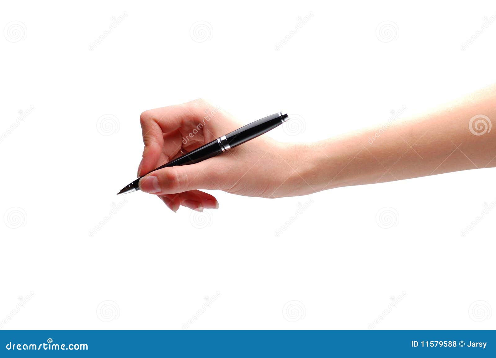 Main Avec Le Crayon Lecteur Photo stock - Image du intérêt, côté: 11579588