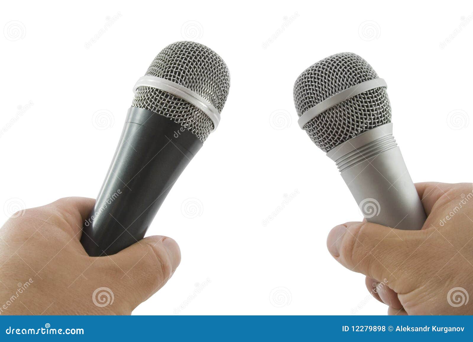 Main Avec Le Microphone Sans Fil Photo stock - Image du commentateur ...