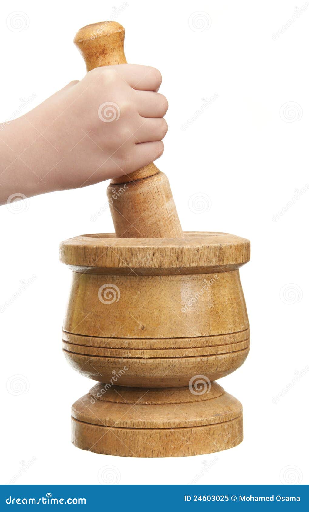 Main Avec Le Pilon Et Le Mortier Image stock - Image du broyeur, herbe ...