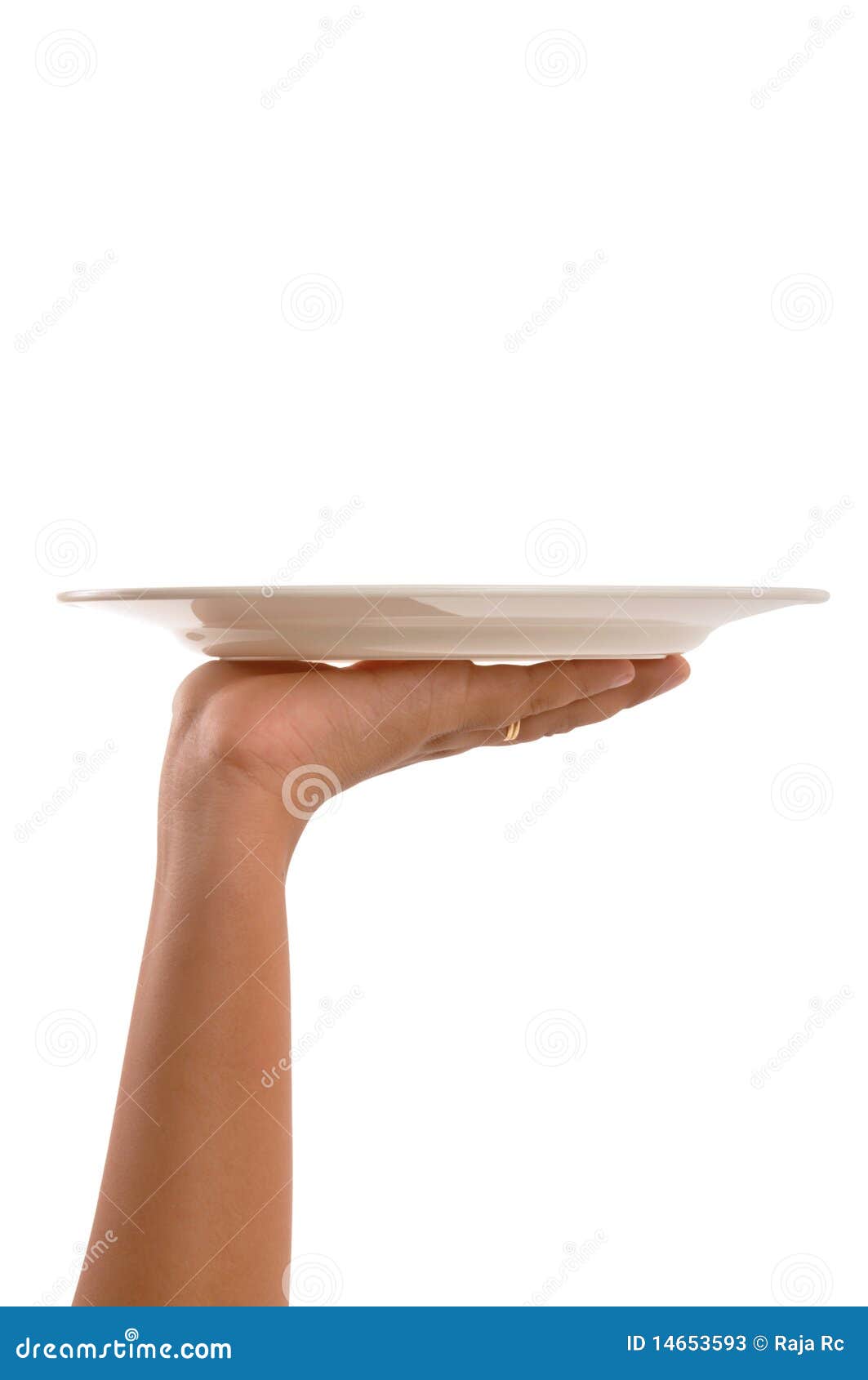 Main avec le plateau image stock. Image du homme, portez - 14653593