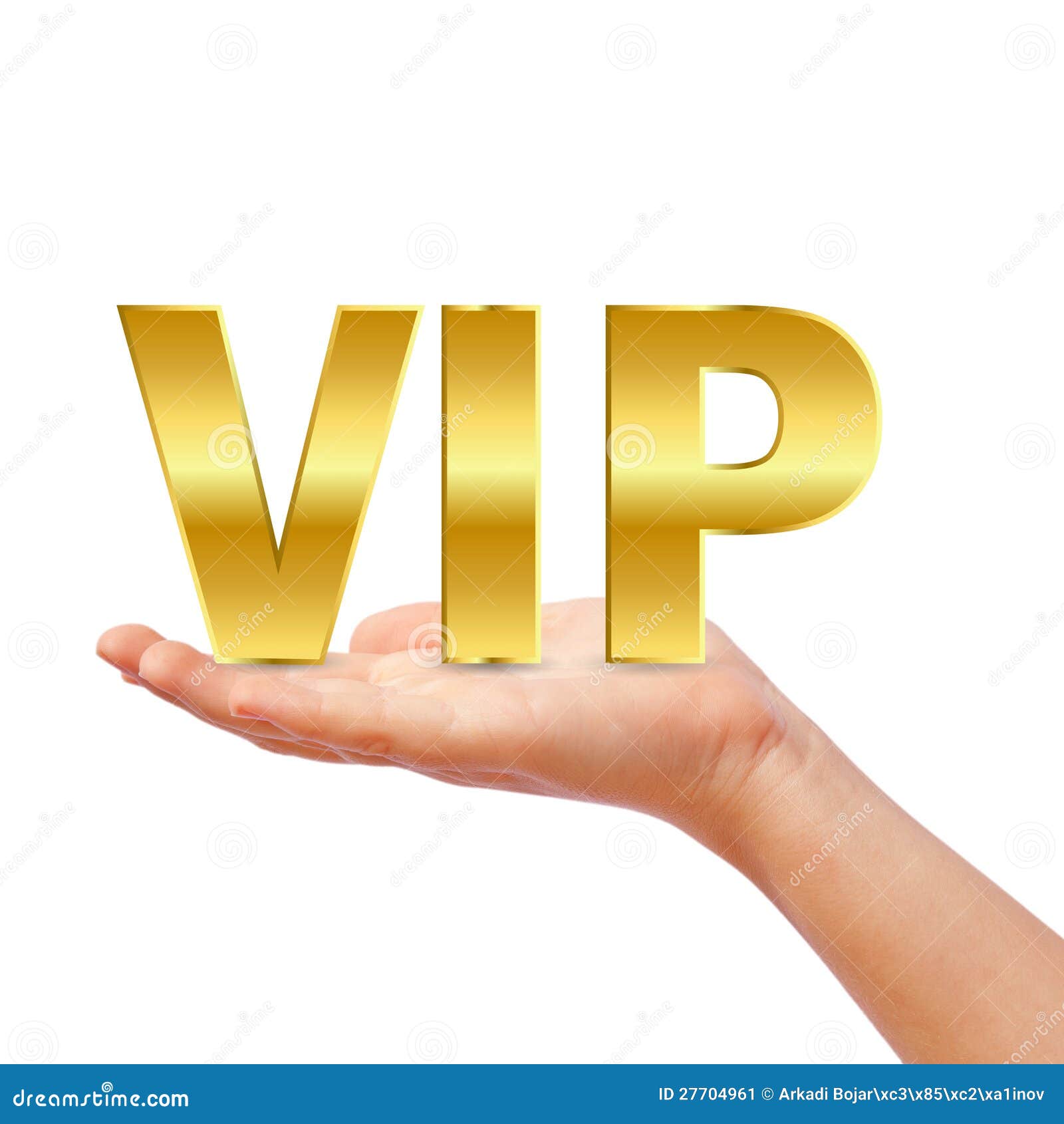 Main Avec Le Symbole De VIP Illustration Stock - Illustration du niveau ...
