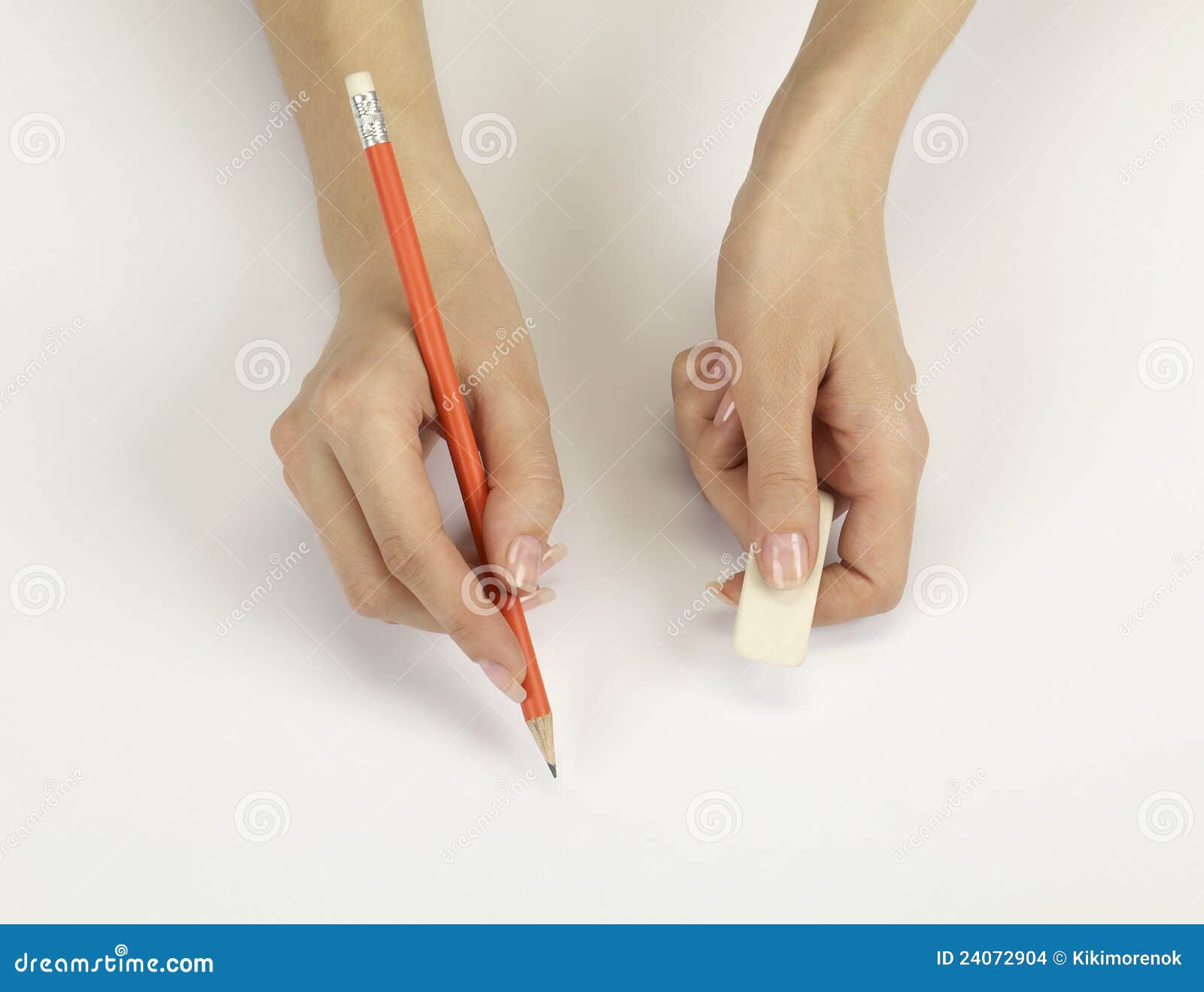 Main avec un crayon photo stock. Image du papier, projet - 24072904