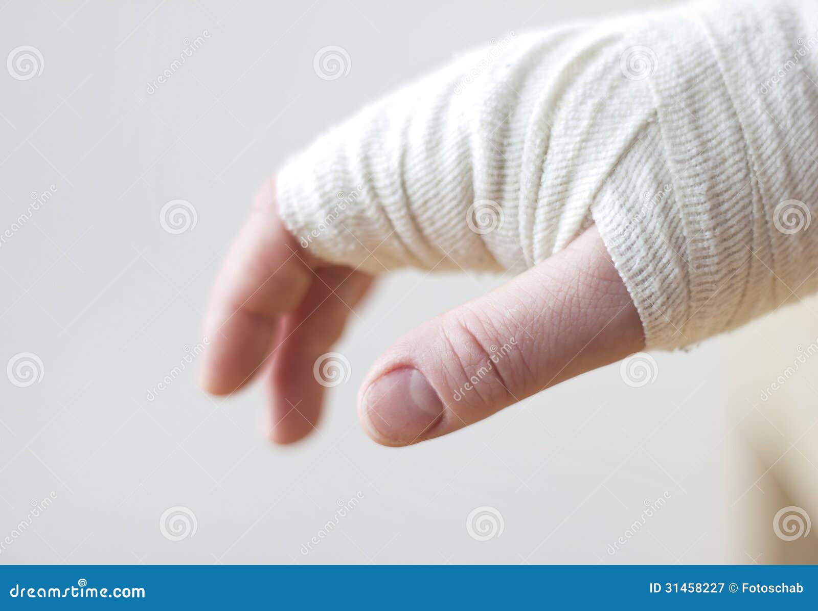 Main bandée image stock. Image du fond, fixation, bandé - 31458227