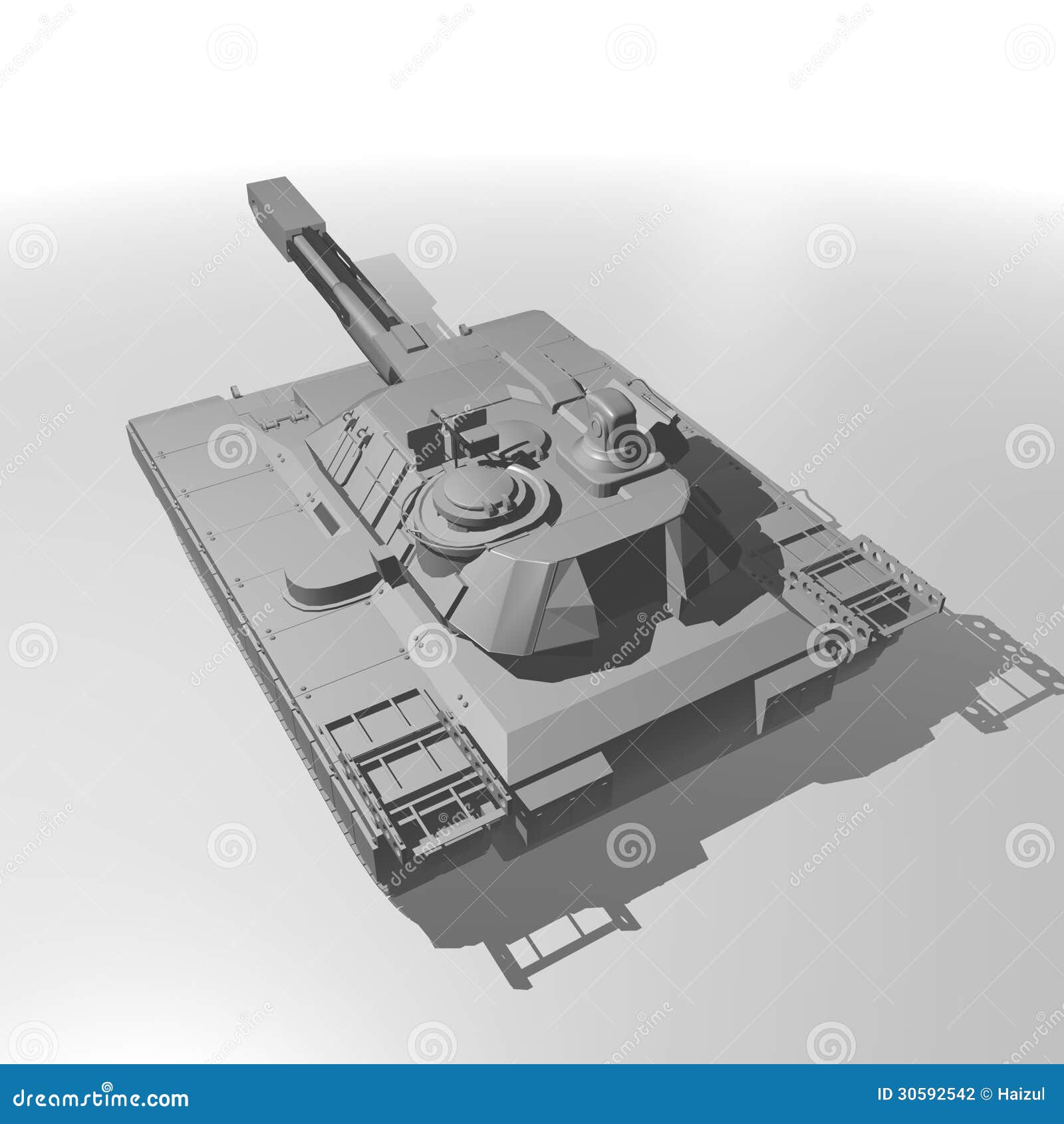 War Tank Aiming Front View Stock Illustration | CartoonDealer.com #86682007