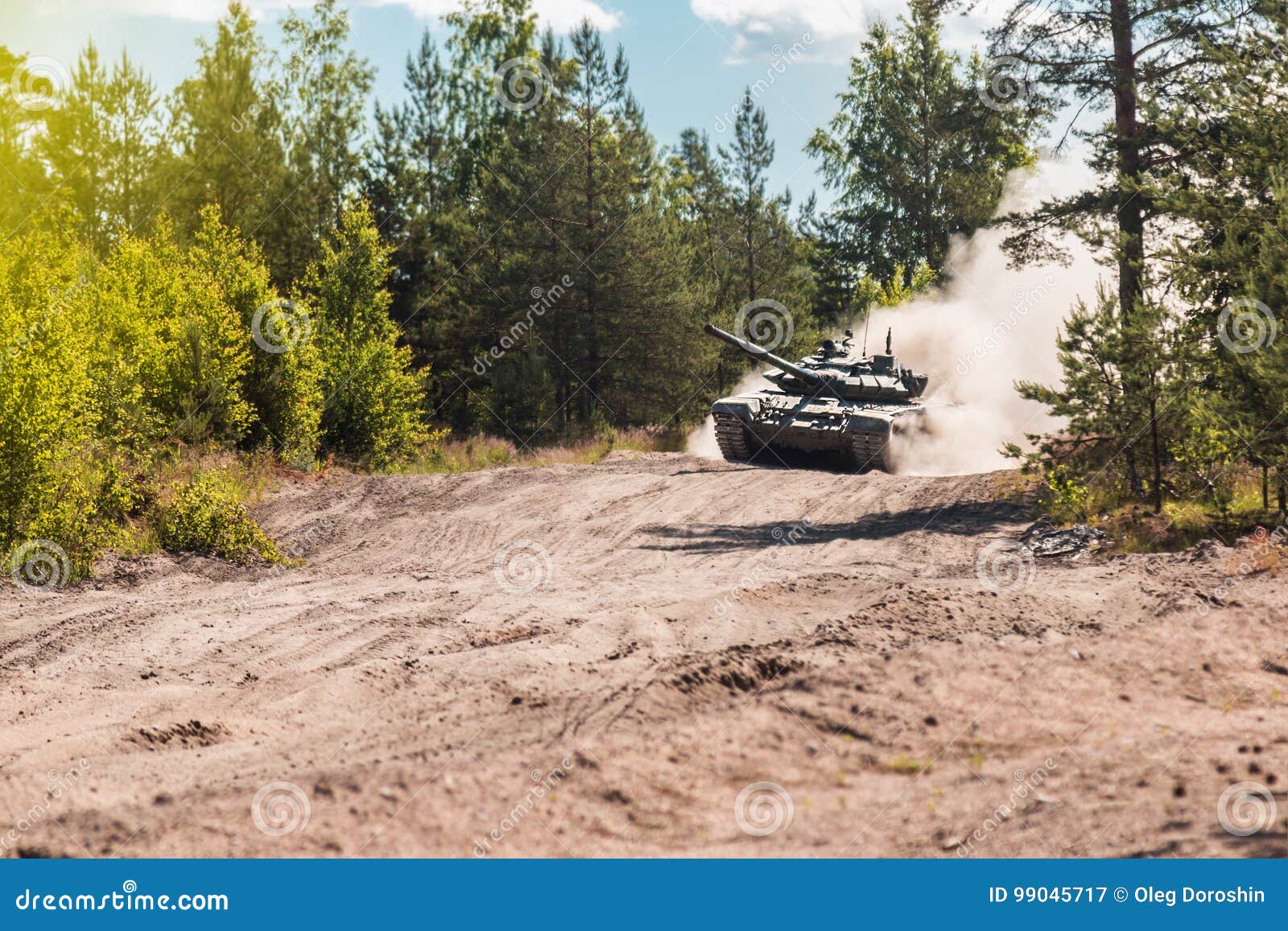Main Battle Tank are Going To Dust on the Ground Stock Image - Image of ...