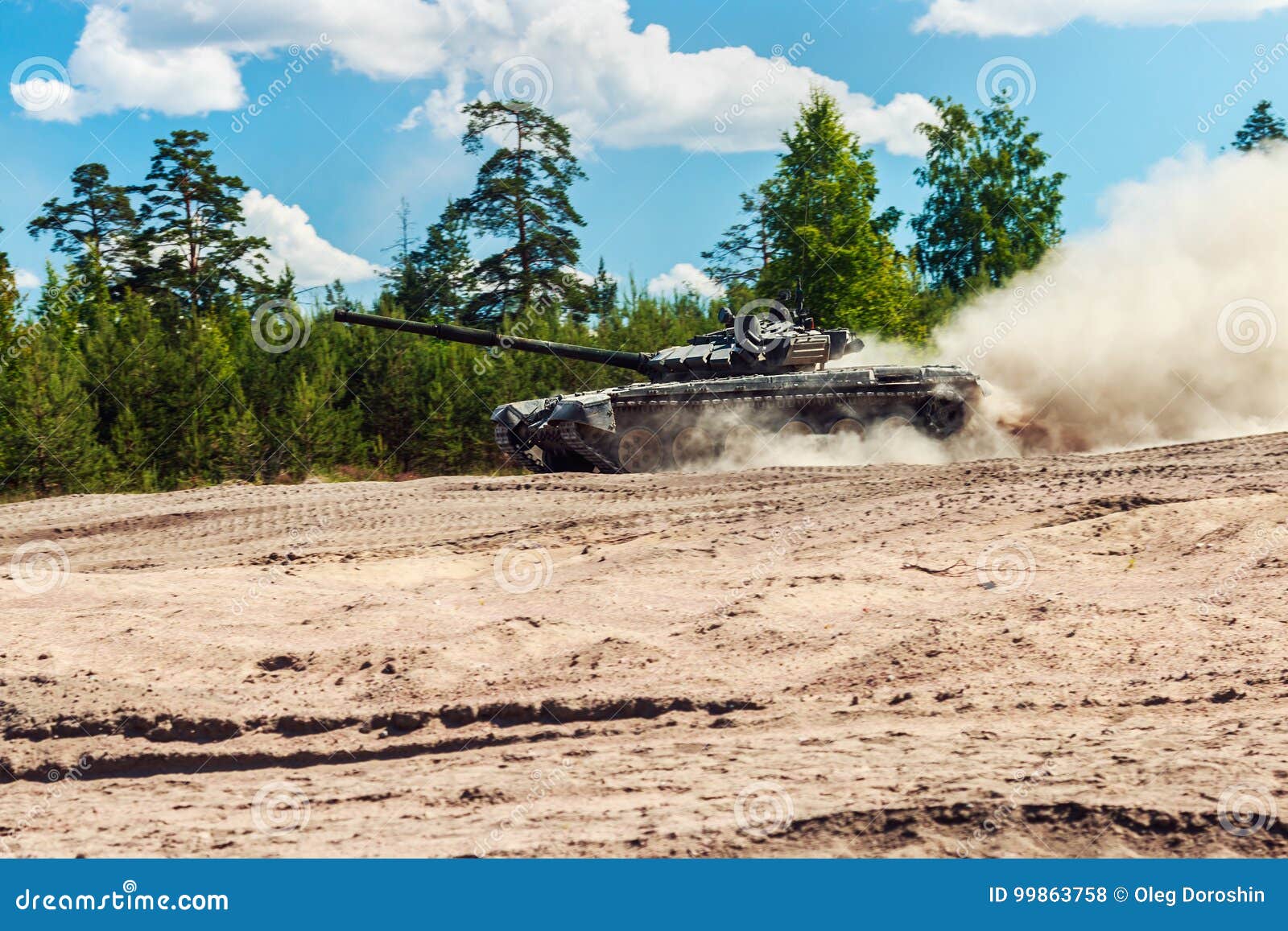 Main Battle Tank are Going To Dust on the Ground Stock Photo - Image of ...