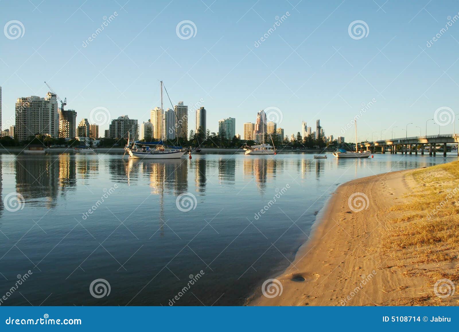 Main Beach Gold Coast stock photo. Image of dawn, aspect - 5108714