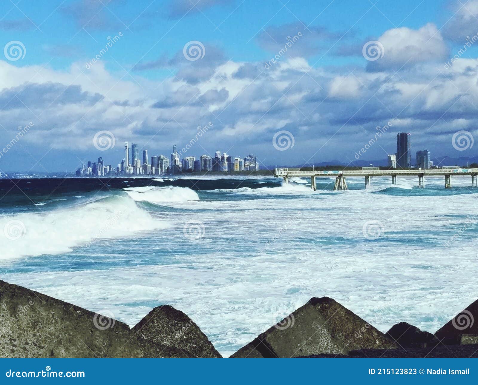 Main Beach Gold Coast Australia Stock Image - Image of cityscape ...