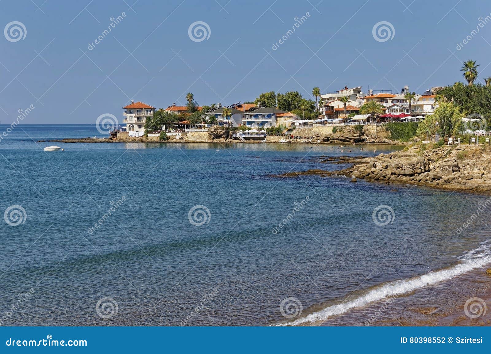 The Main Beach of Side stock photo. Image of destination - 80398552