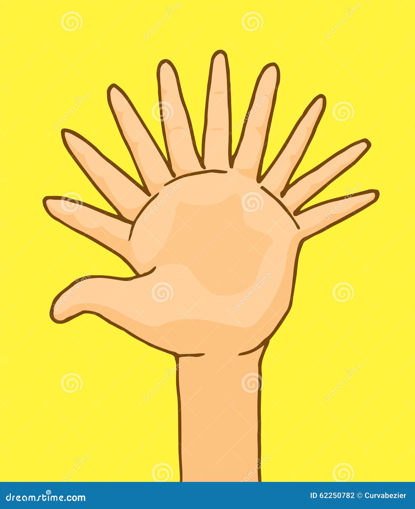 Main Bizarre Drôle Avec Dix Doigts Illustration de Vecteur ...