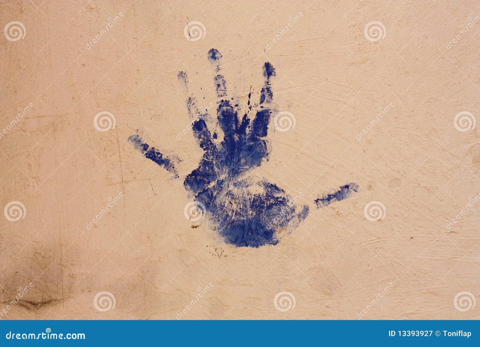 Main bleue image stock. Image du couleur, créateur, cinq - 13393927